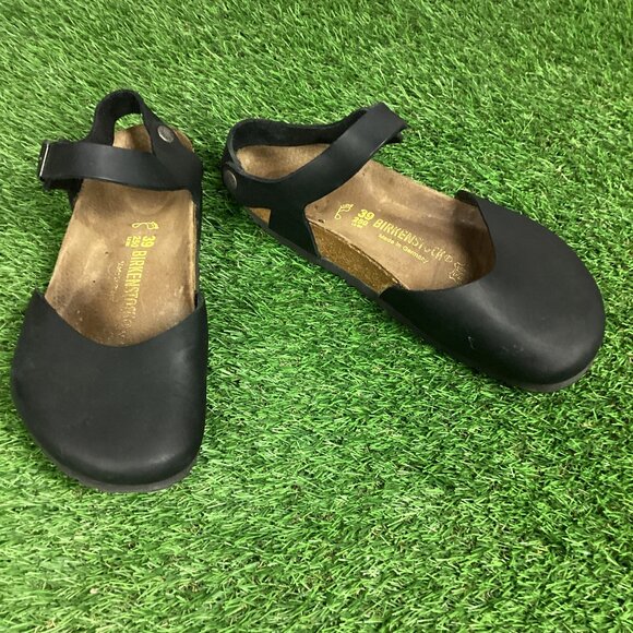Birkenstock | Shoes | Birkenstock Messina Black Leather Closed Toe Mary ...